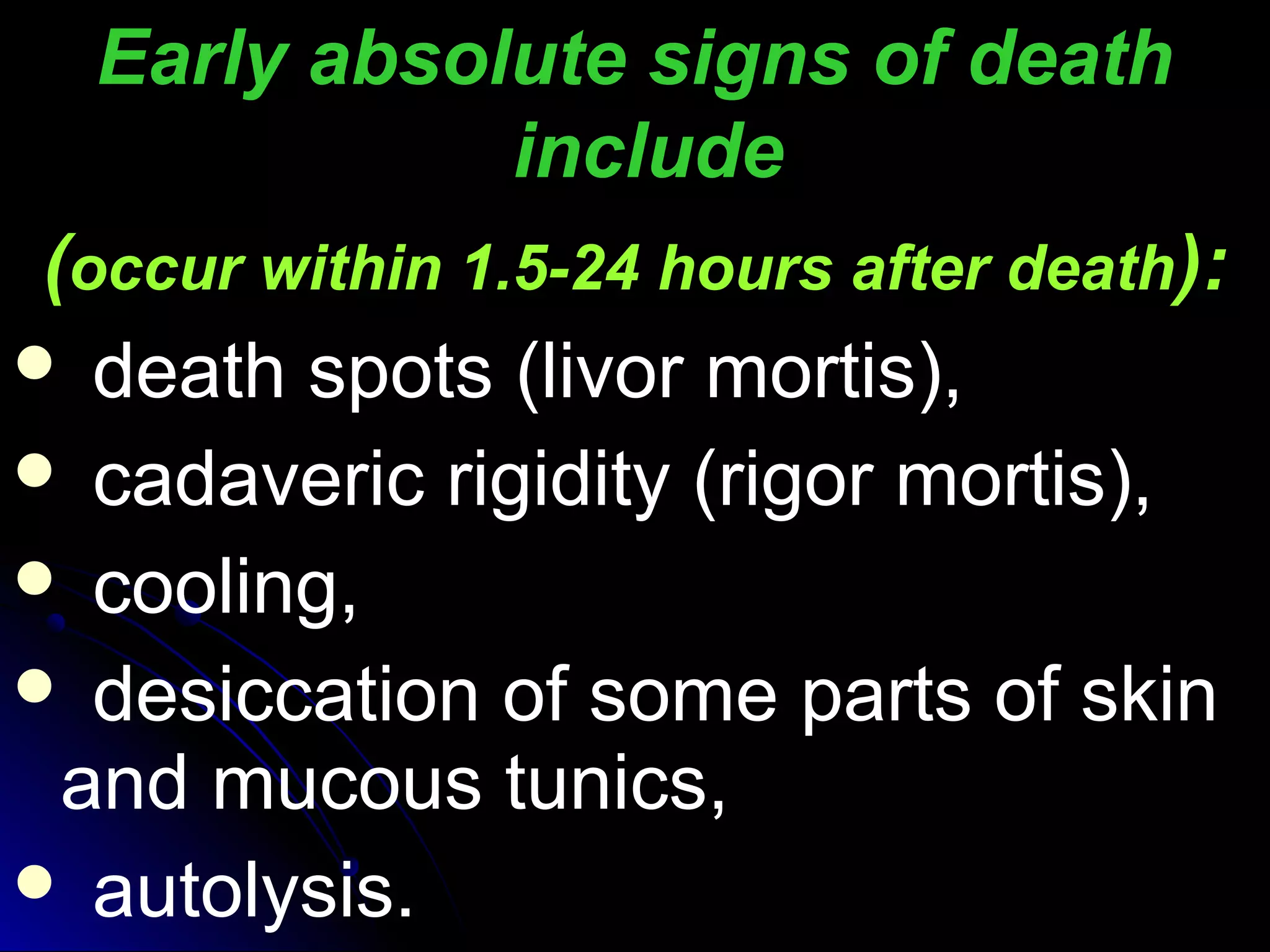 Forensic medical theory of death | PPT