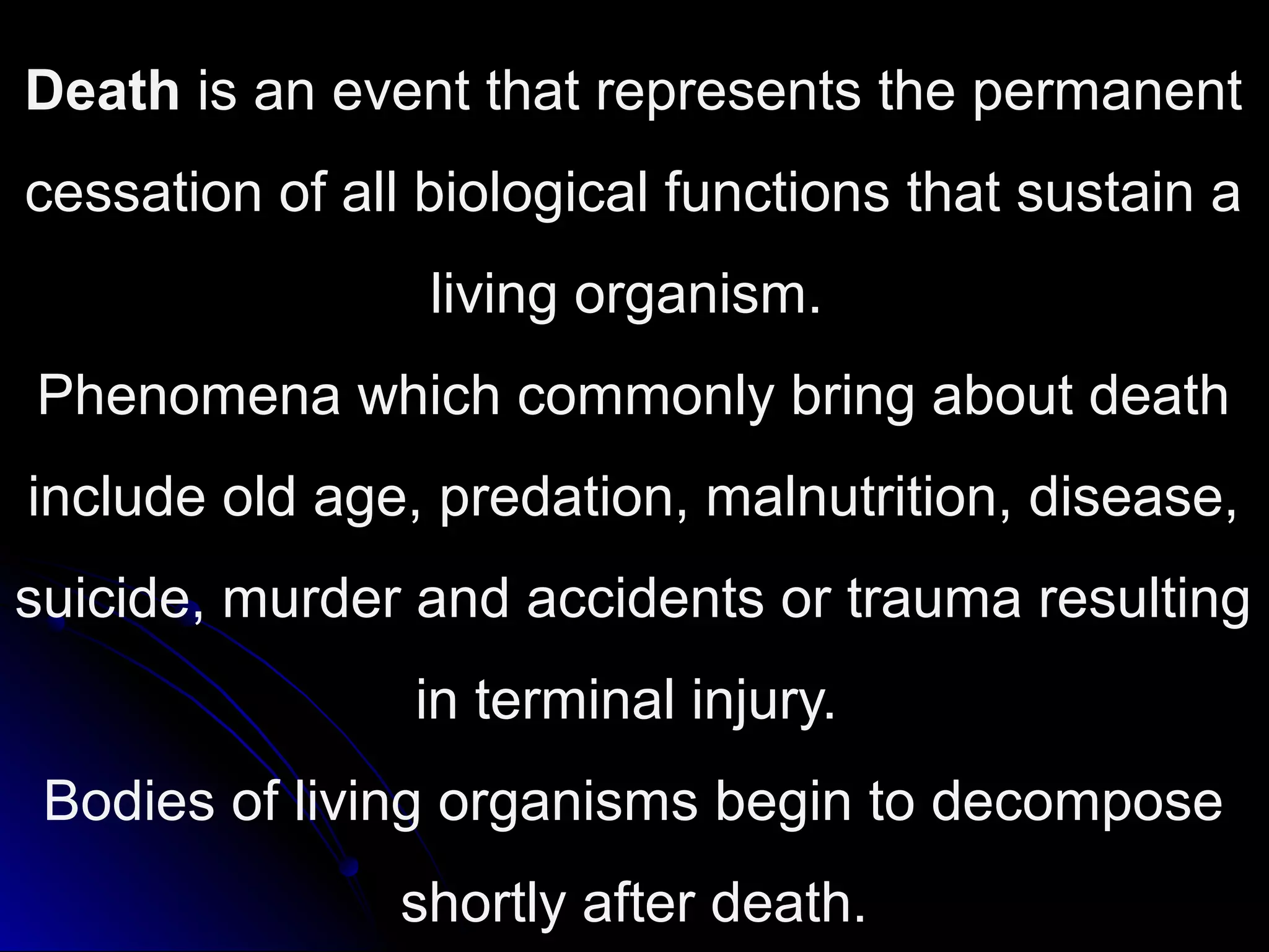 Forensic medical theory of death | PPT