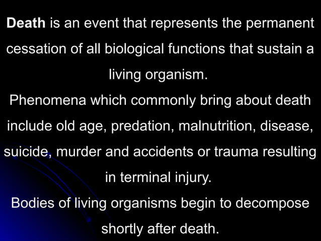 Forensic medical theory of death | PPT