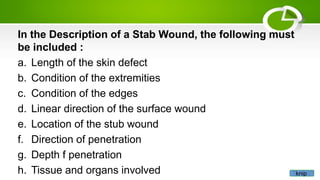 Forensic Medicine (Medico-legal Aspects of Physical Injuries) | PPTX