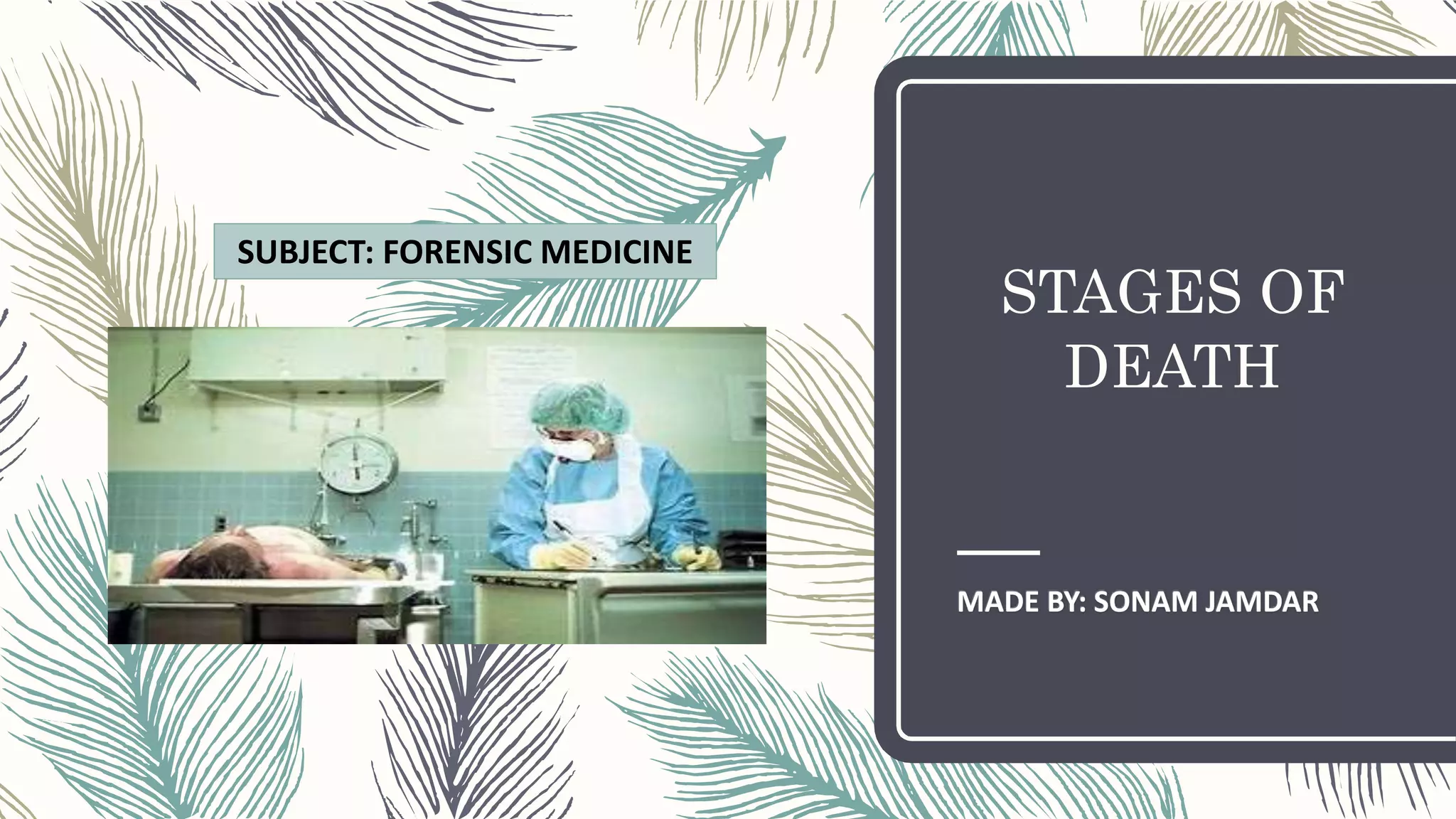 FORENSIC MEDICINE - STAGES OF DEATH | PPTX