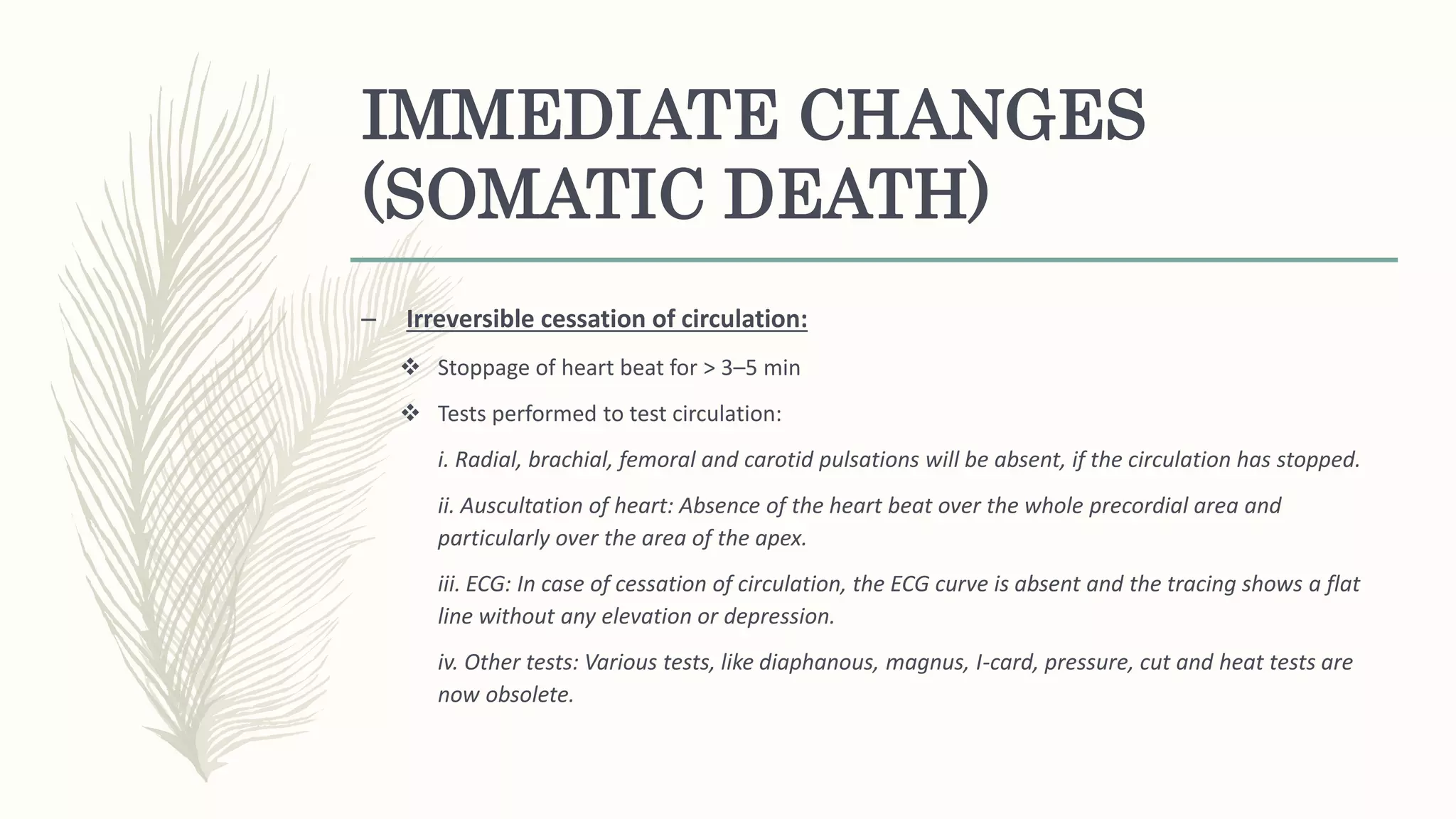 FORENSIC MEDICINE - STAGES OF DEATH | PPTX
