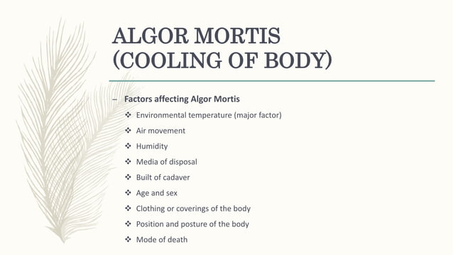 FORENSIC MEDICINE - STAGES OF DEATH | PPTX