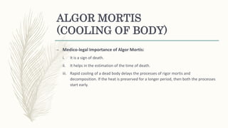 FORENSIC MEDICINE - STAGES OF DEATH | PPTX