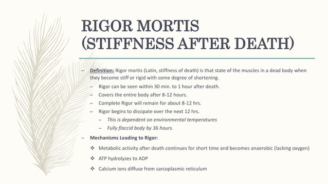 FORENSIC MEDICINE - STAGES OF DEATH | PPTX