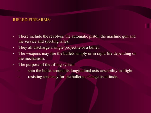Forensic medicine firearms and firearm injuries | PPT