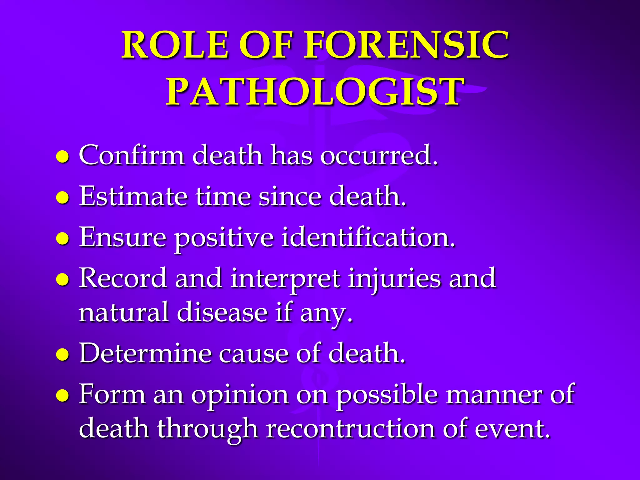 Forensic medicine (forensic pathology) | PPTX