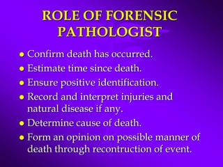 Forensic medicine (forensic pathology) | PPTX