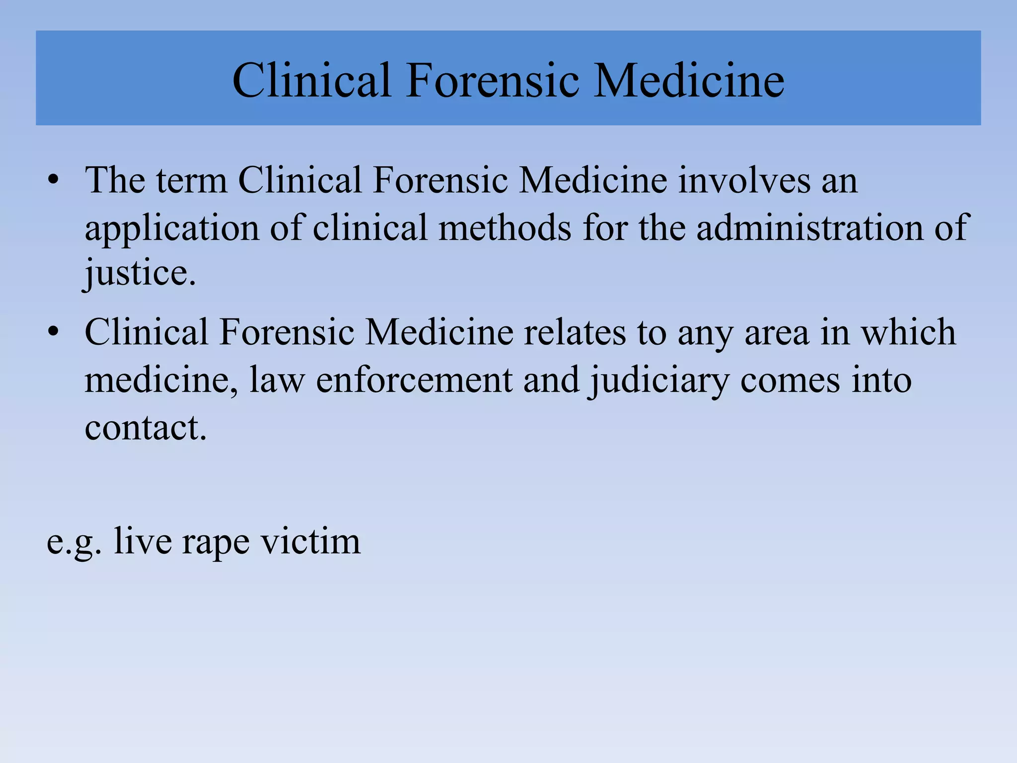 Forensic medicine and its branches | PDF