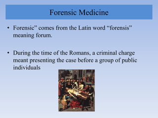 Forensic medicine and its branches | PDF | Medical Tests | Medical Health