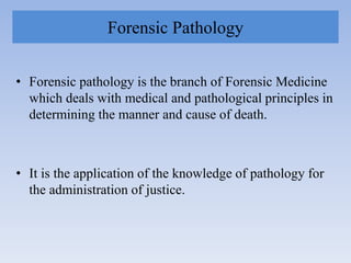 Forensic medicine and its branches | PDF