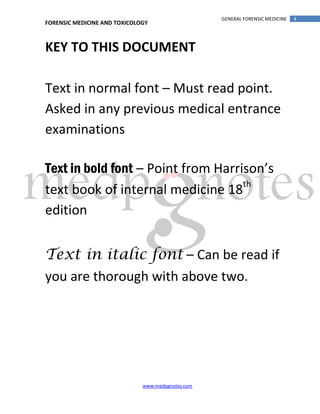 Forensic medicine and toxicology sample | PDF