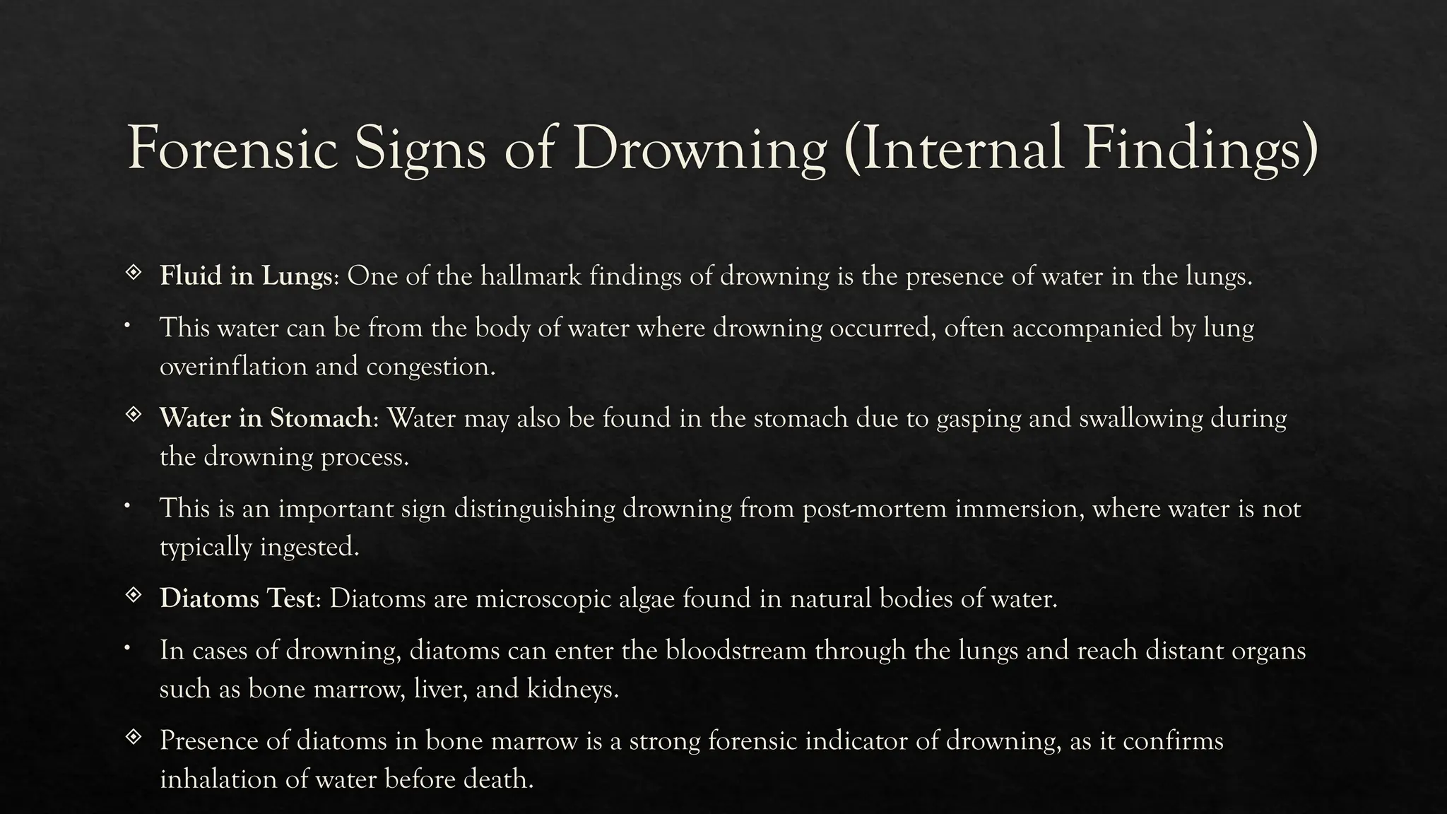 Differential diagnosis between Drowning Vs Retention of cadaver in ...