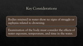 Differential diagnosis between Drowning Vs Retention of cadaver in ...