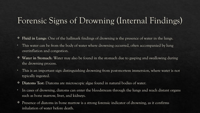 Differential diagnosis between Drowning Vs Retention of cadaver in ...