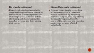 Forensic Microbiology by Sanjai Kumar.pptx | Biological Sciences | Science