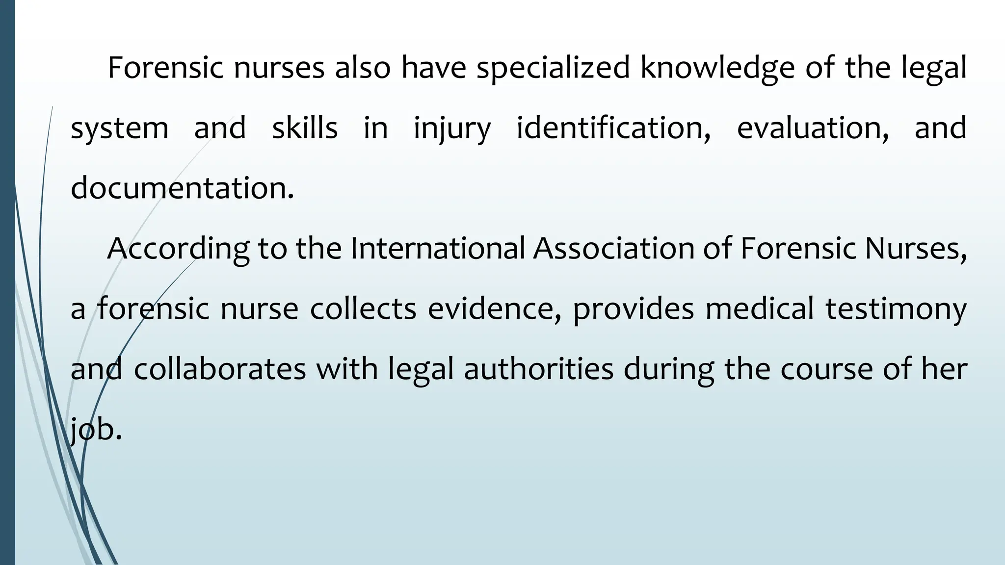 Forensic Nursing powerpoint presentation | PPT