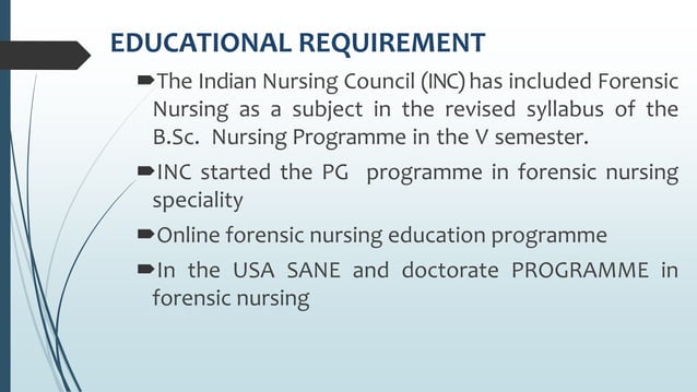 Forensic Nursing powerpoint presentation | PPTX | Injuries | Diseases ...