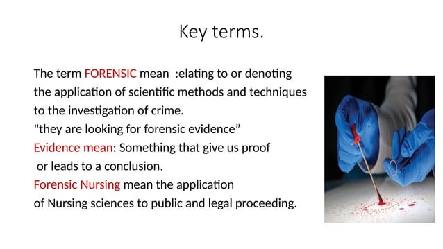 Introduction to Forensic Nursing for 5th semester BSc Nursing | PPTX