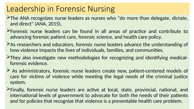 Introduction to Forensic Nursing for 5th semester BSc Nursing | PPTX