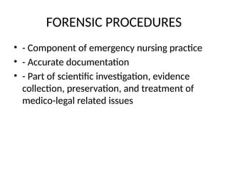 Forensic_Nursing_in nursing education and significance | PPTX