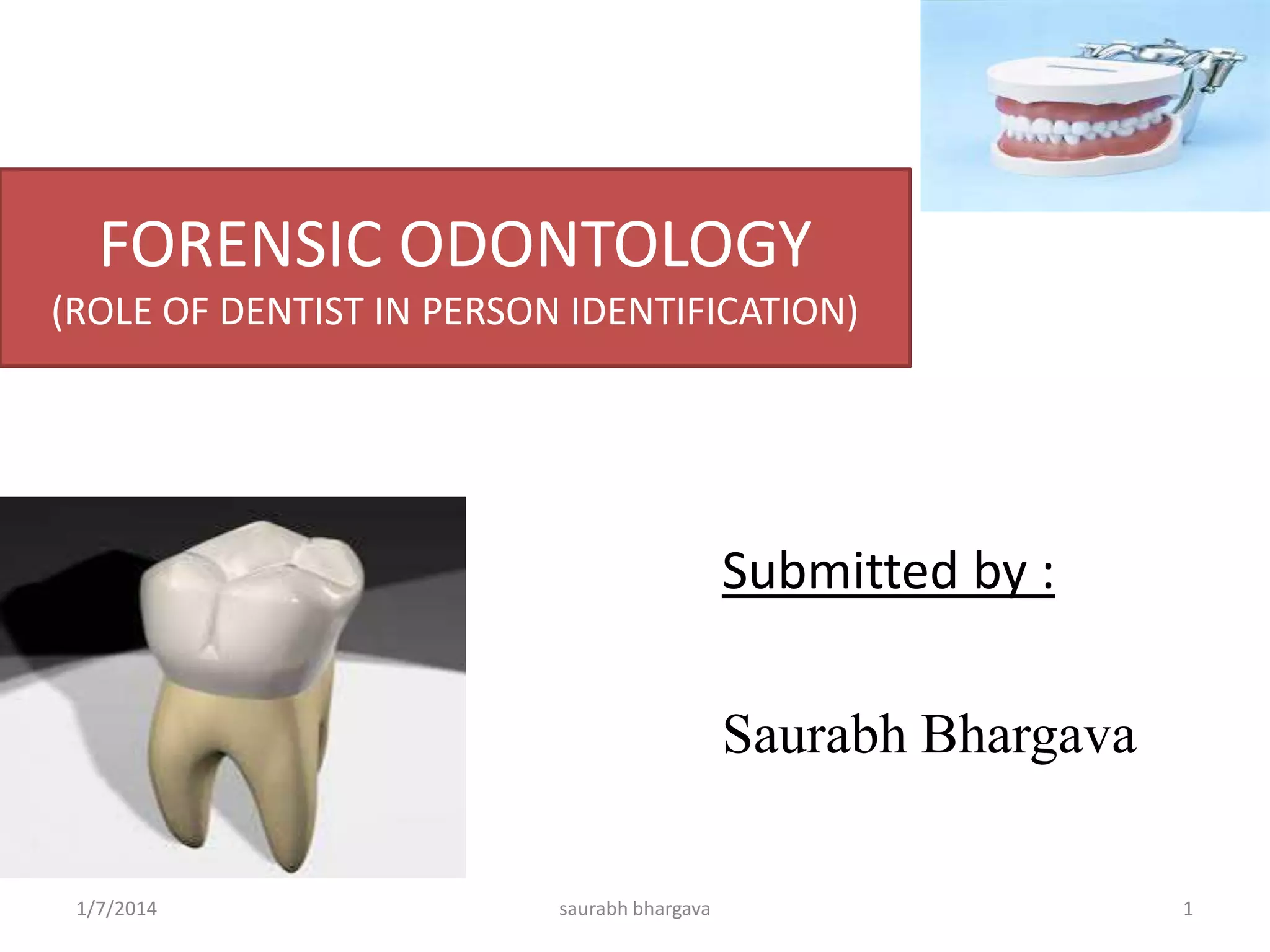 Forensic Odontology | PPTX