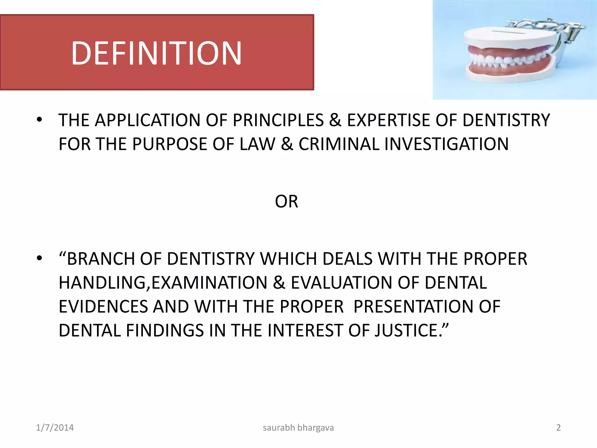 Forensic Odontology | PPTX