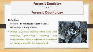 Forensic odontology | PPTX