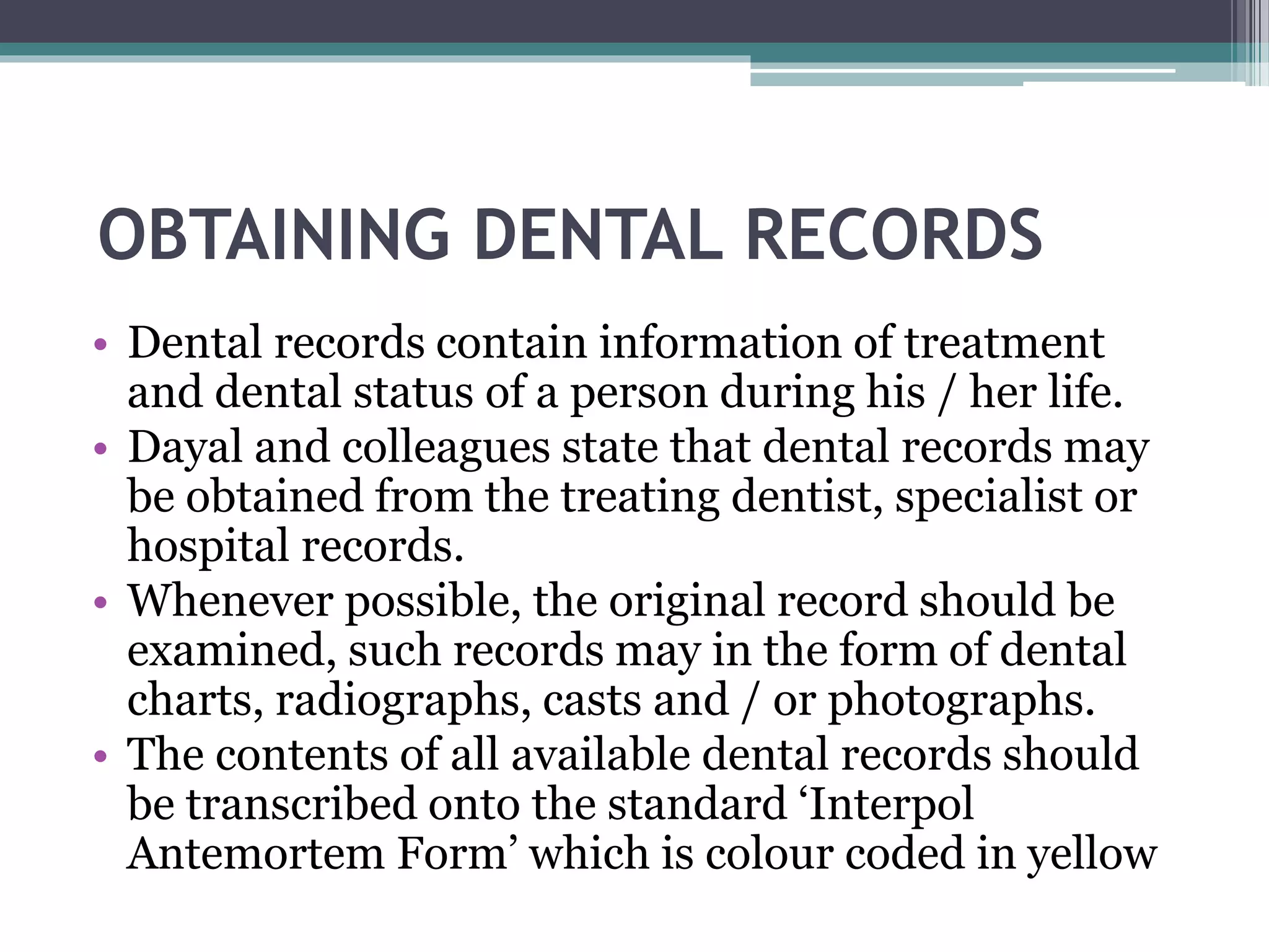 Forensic odontology | PPTX