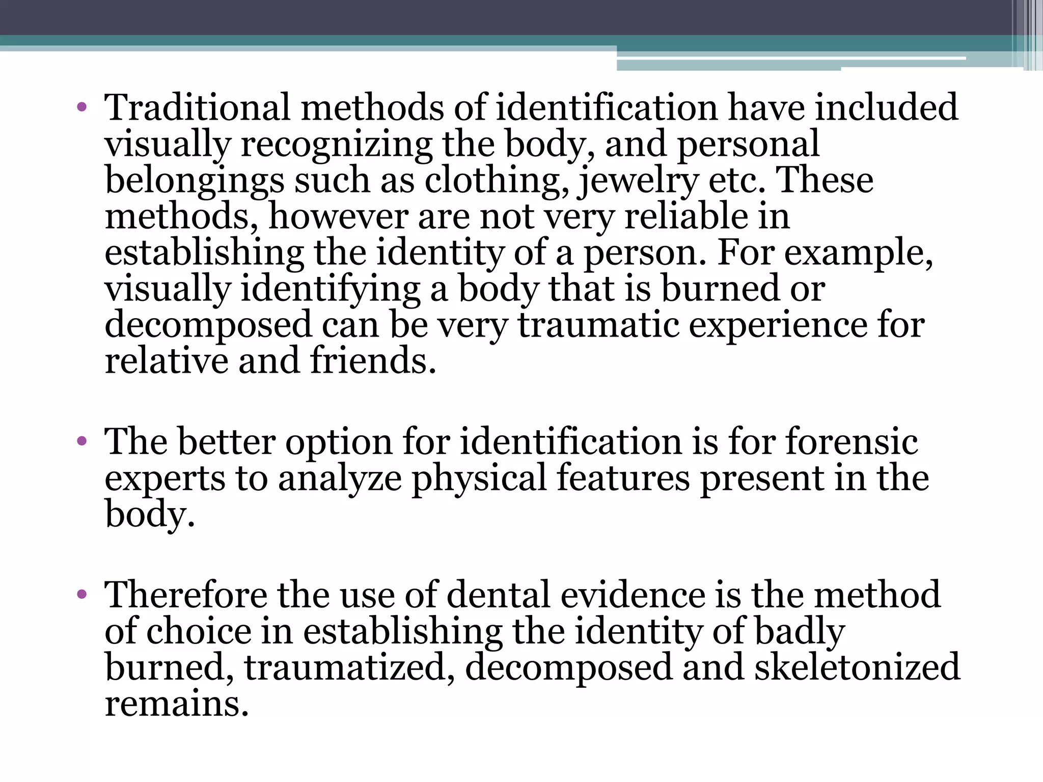 Forensic odontology | PPTX