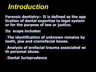 Forensic odontology | PPTX