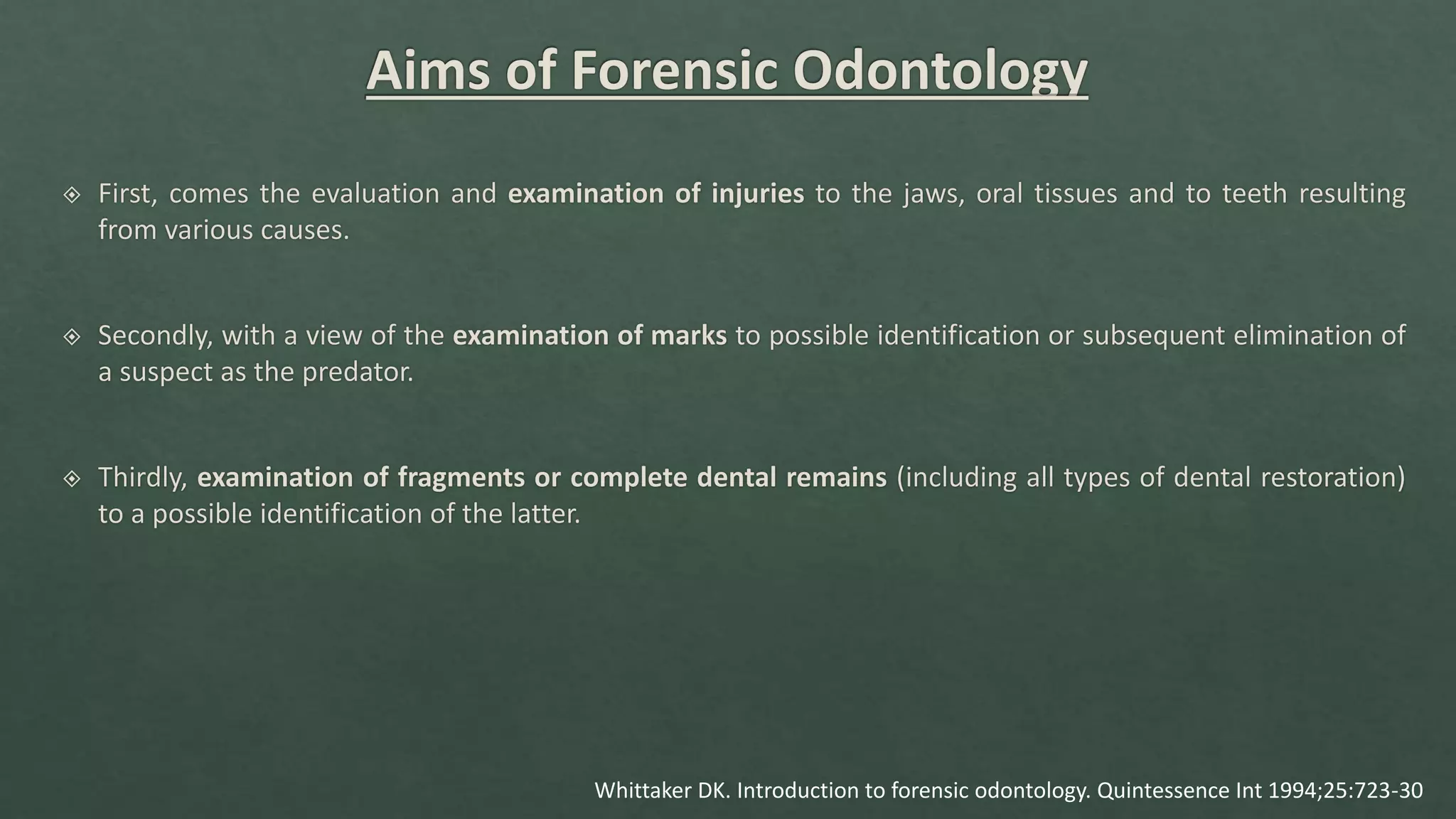Forensic Odontology | PPT