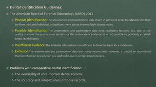 Forensic Odontology | PPTX
