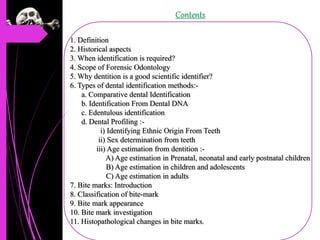 Forensic odontology ppt | PPTX | Dental Health | Diseases and Conditions