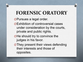 Forensic oratory | PPTX