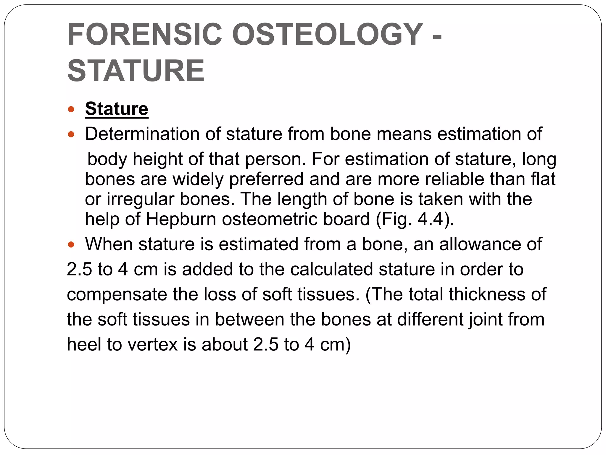 Forensic osteology | PPTX