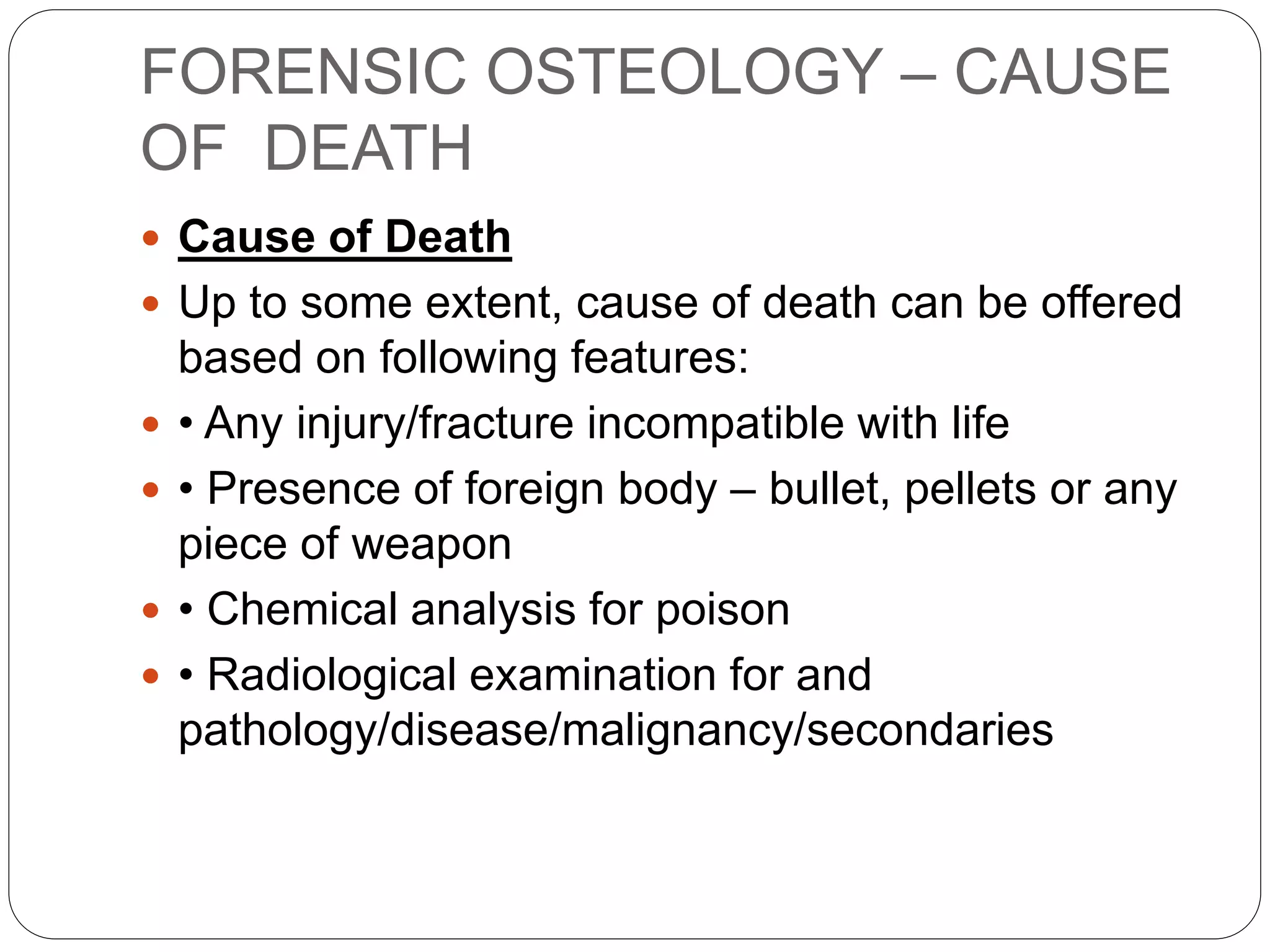 Forensic osteology | PPTX