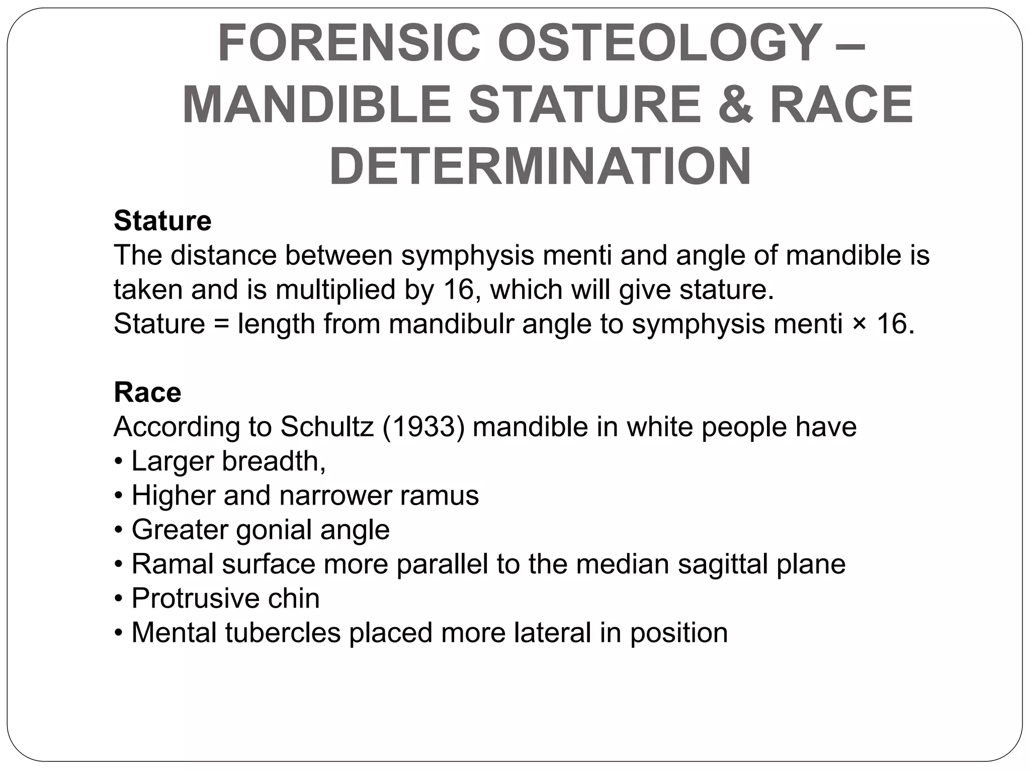 Forensic osteology | PPTX