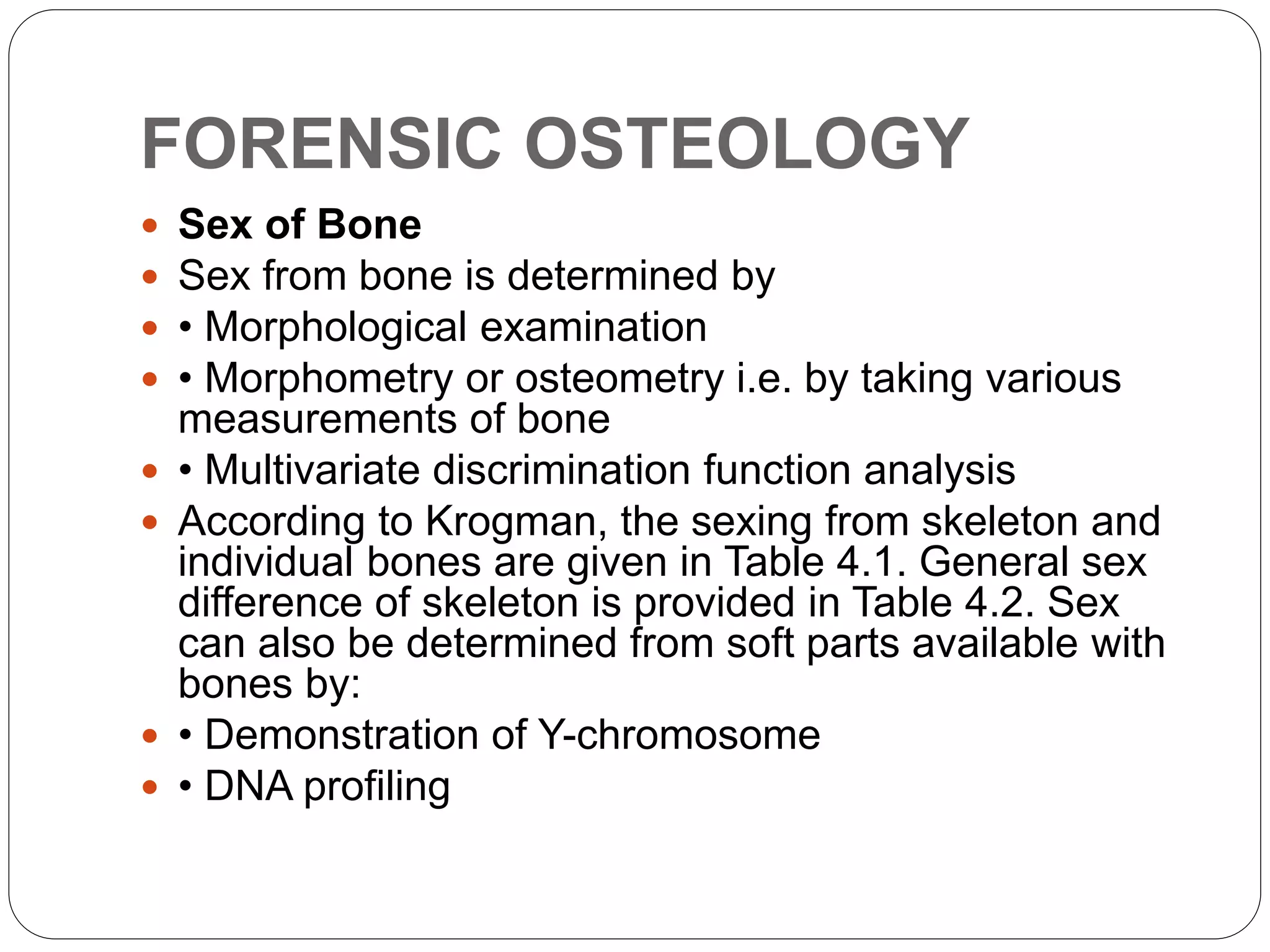 Forensic osteology | PPTX