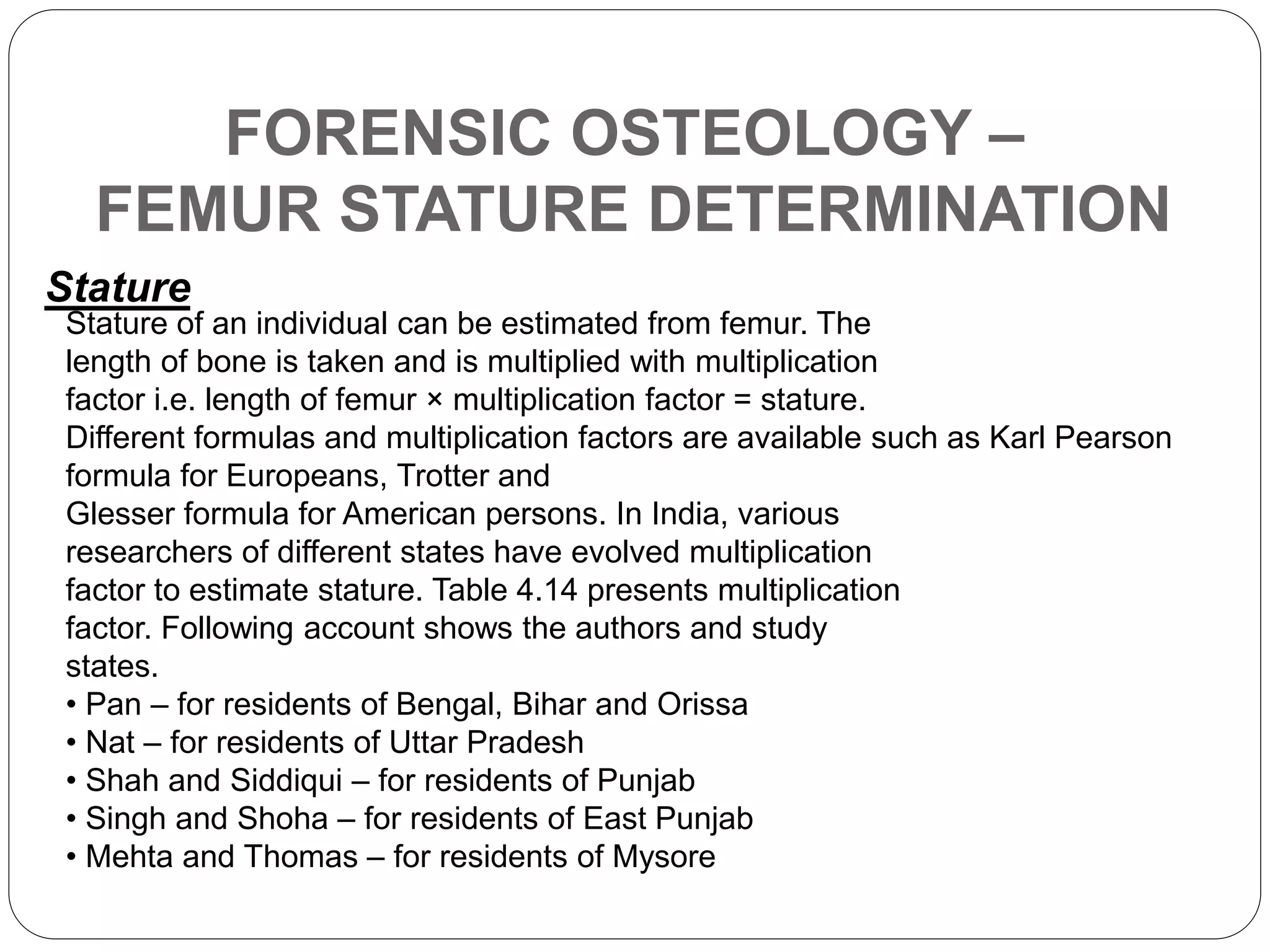 Forensic osteology | PPTX