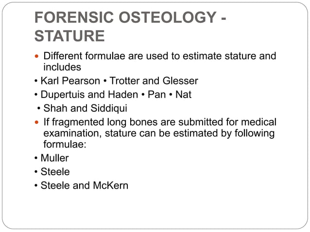 Forensic osteology | PPTX