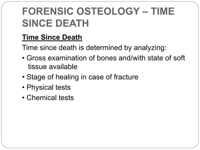 Forensic osteology | PPTX