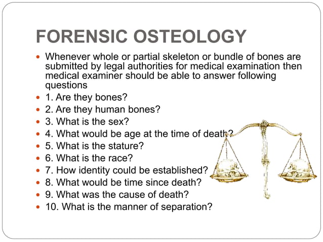 Forensic osteology | PPTX