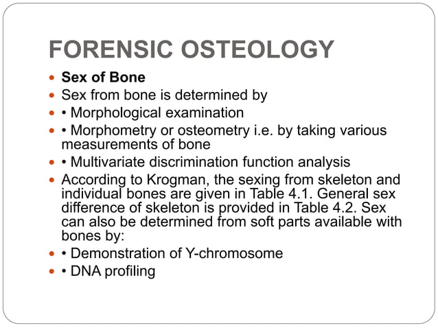 Forensic osteology | PPTX