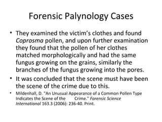 Forensic palynology | PPT