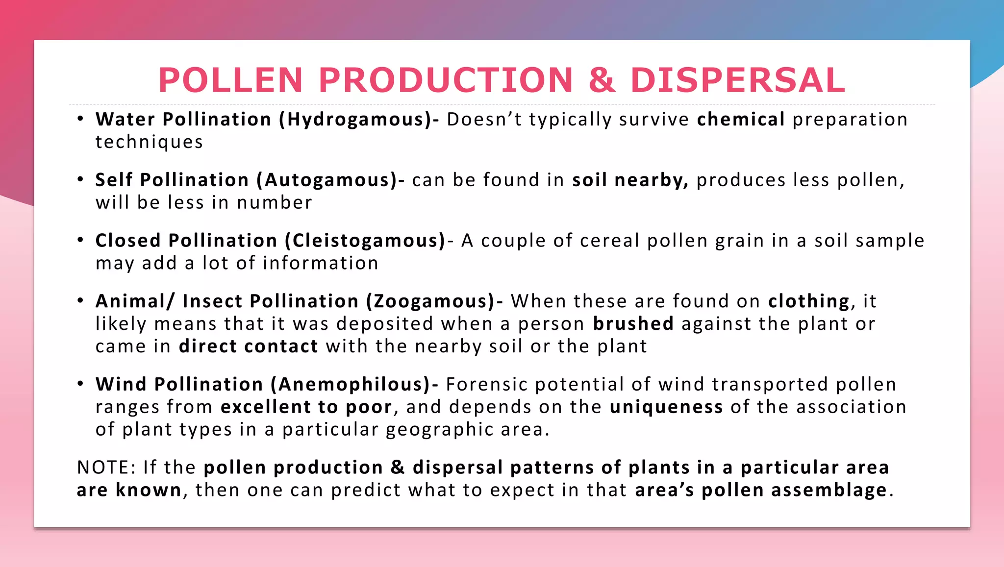 Forensic Palynology: Pollen Grains | PPTX