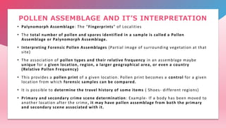 Forensic Palynology: Pollen Grains | PPTX