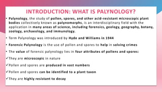 Forensic Palynology: Pollen Grains | PPT