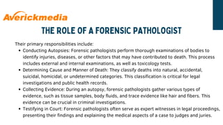 Forensic Pathology: The Intersection of Medicine and Law | PPT