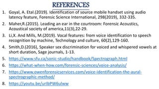 Forensic phonetics[1] | PPTX